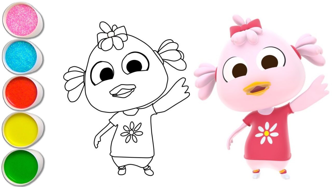 Colorea a la Patita Lulú 💞🦆| El Reino Infantil | Dibujos Para Niños ...