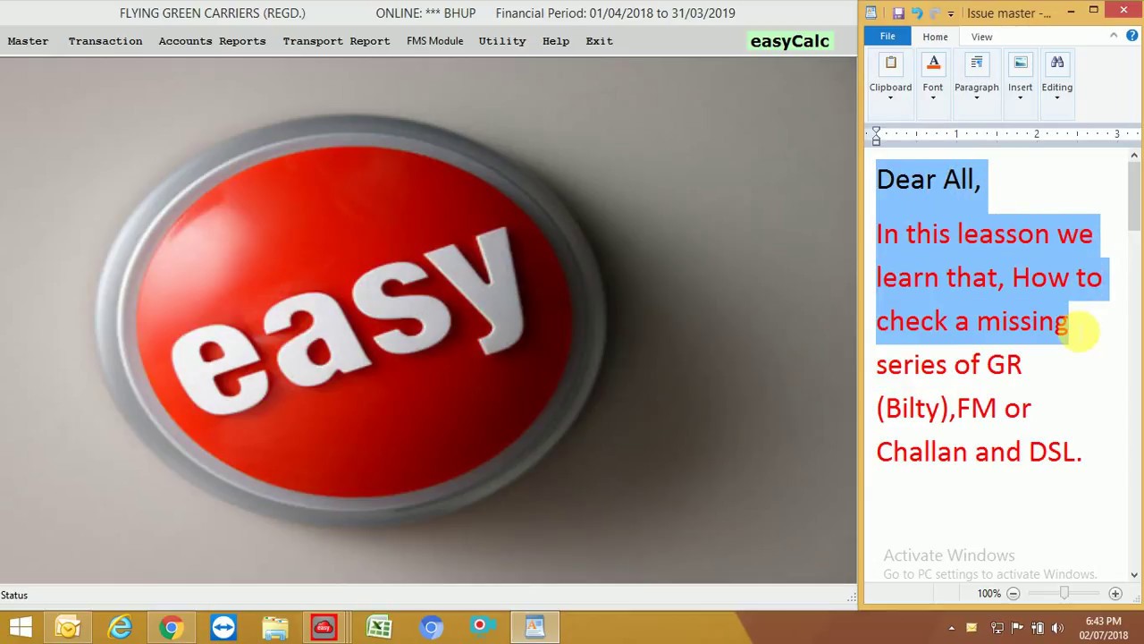How To Check Missing Documents In Easysoft YouTube How To Check Missing Documents In Easysoft YouTube