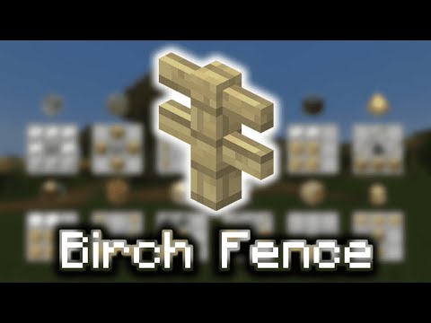 Birch Fence (Minecraft) - YouTube