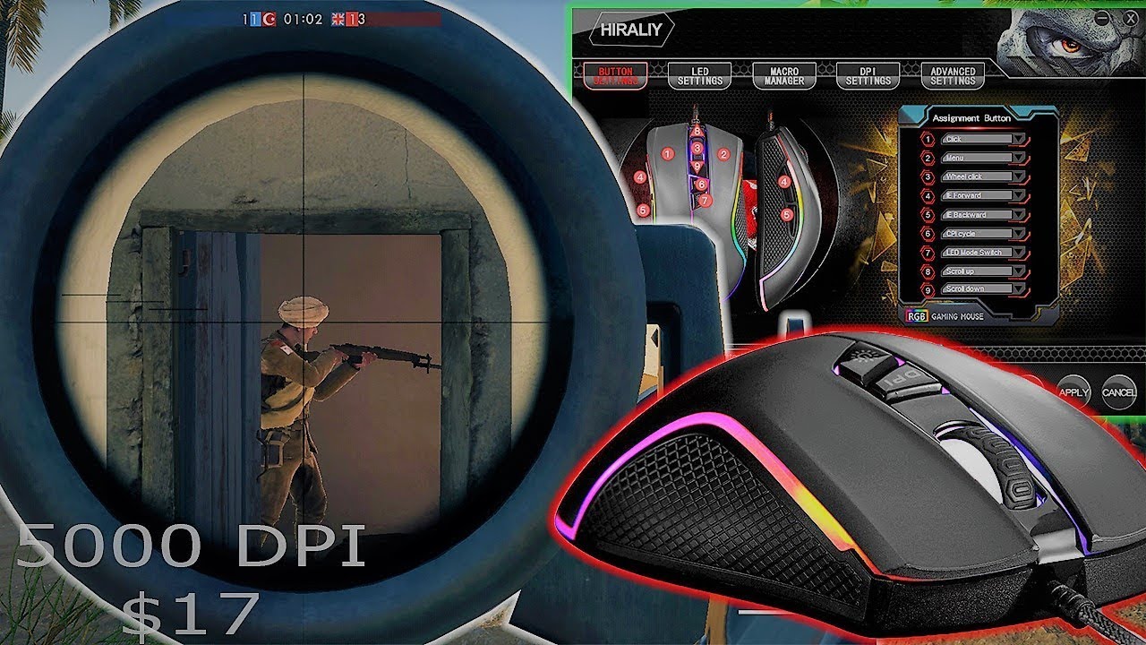 HIRALIY F300 Upgraded Version Review From a FPS Lover | 5000 DPI Razer Knock Out Mouse Under $20 ...