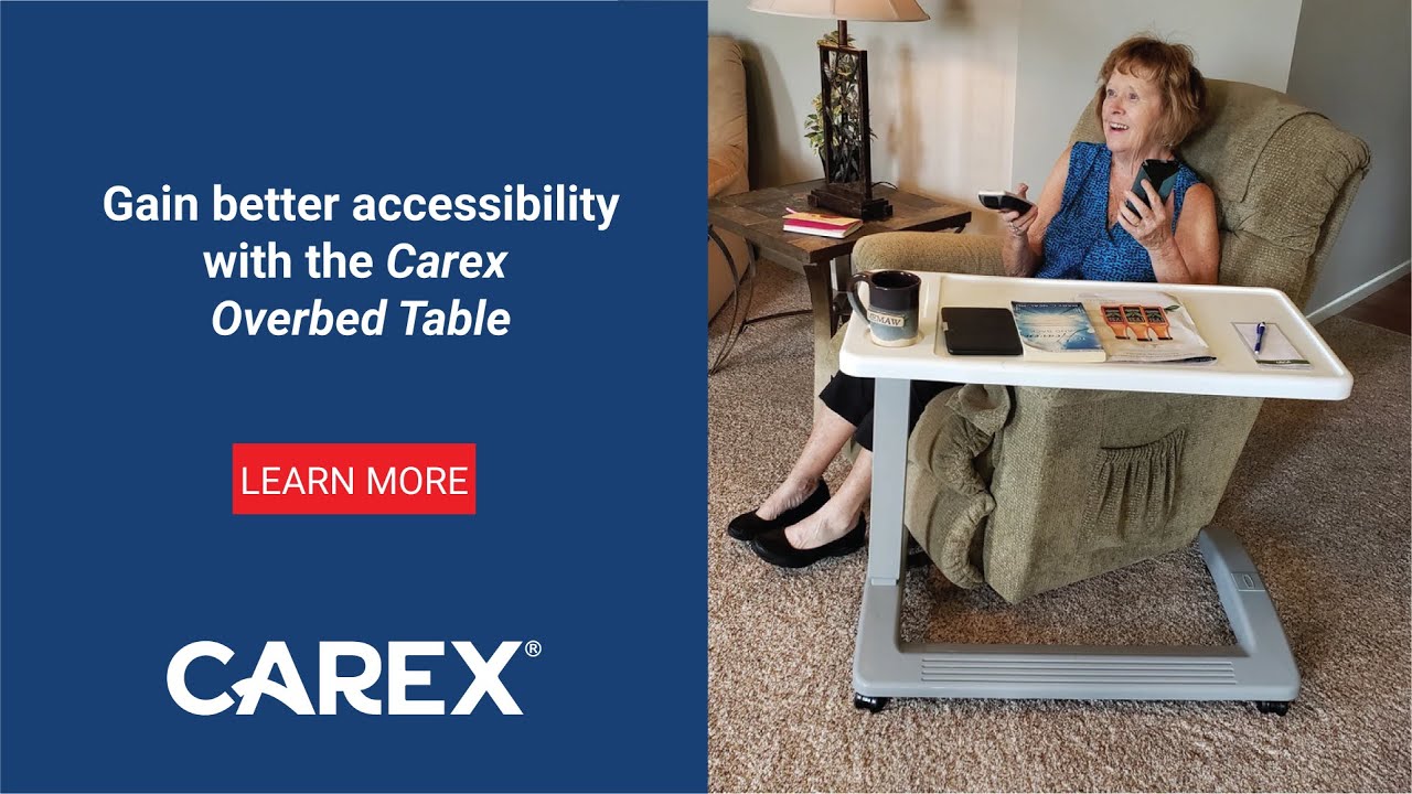Carex Overbed Table Product Highlight - YouTube