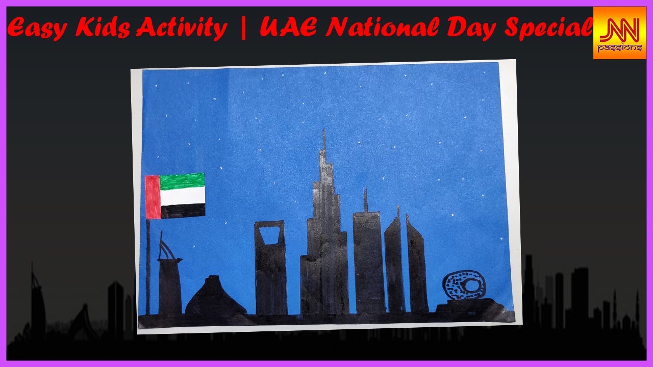 Kids Easy Activity for UAE National Day | Dubai Buildings | December ...