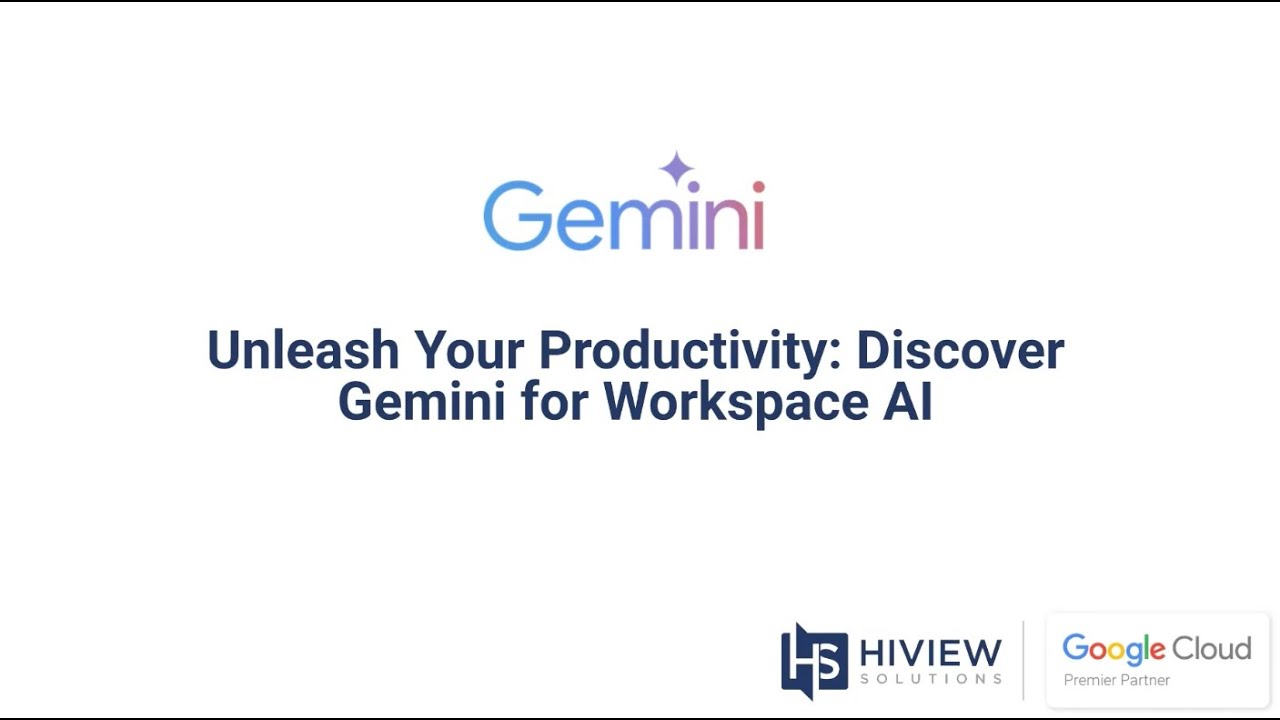 Unleash Your Productivity: Discover Gemini for Workspace - YouTube