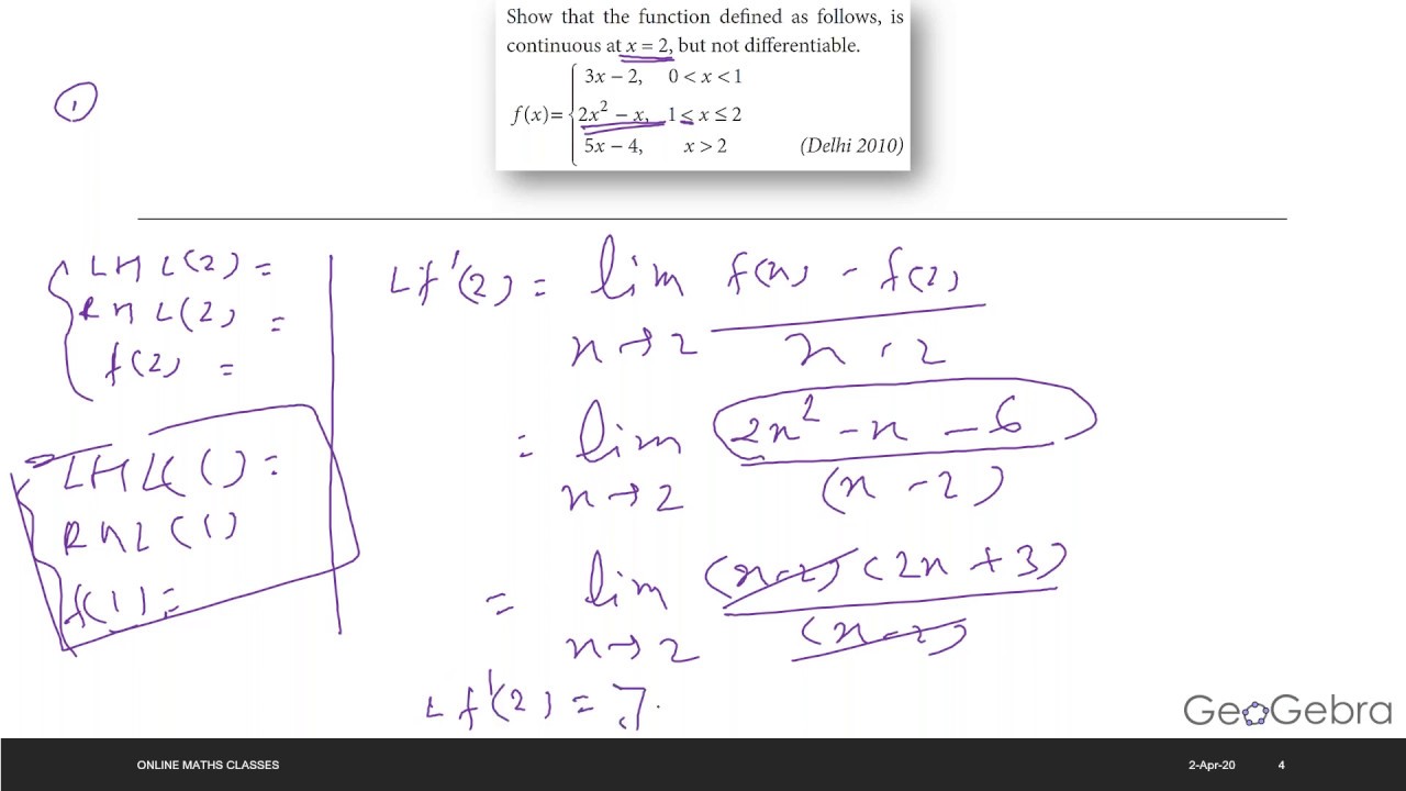 Differentiability (Class 12) - YouTube