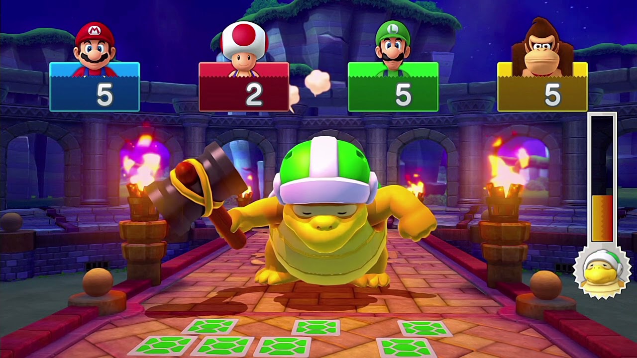 Mario Party 10 - Boss Battle Minigame - Sledge Bro's Card Chaos - YouTube