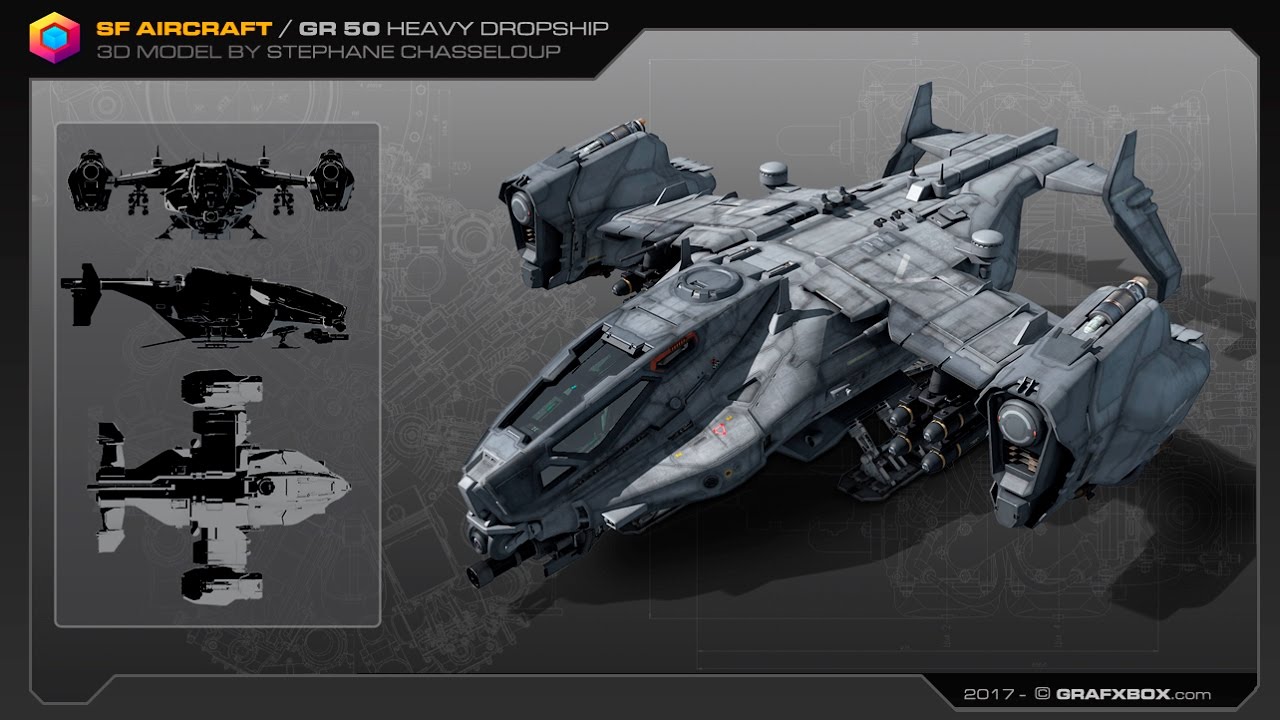 SF Aircraft / G50 Heavy Dropship - YouTube