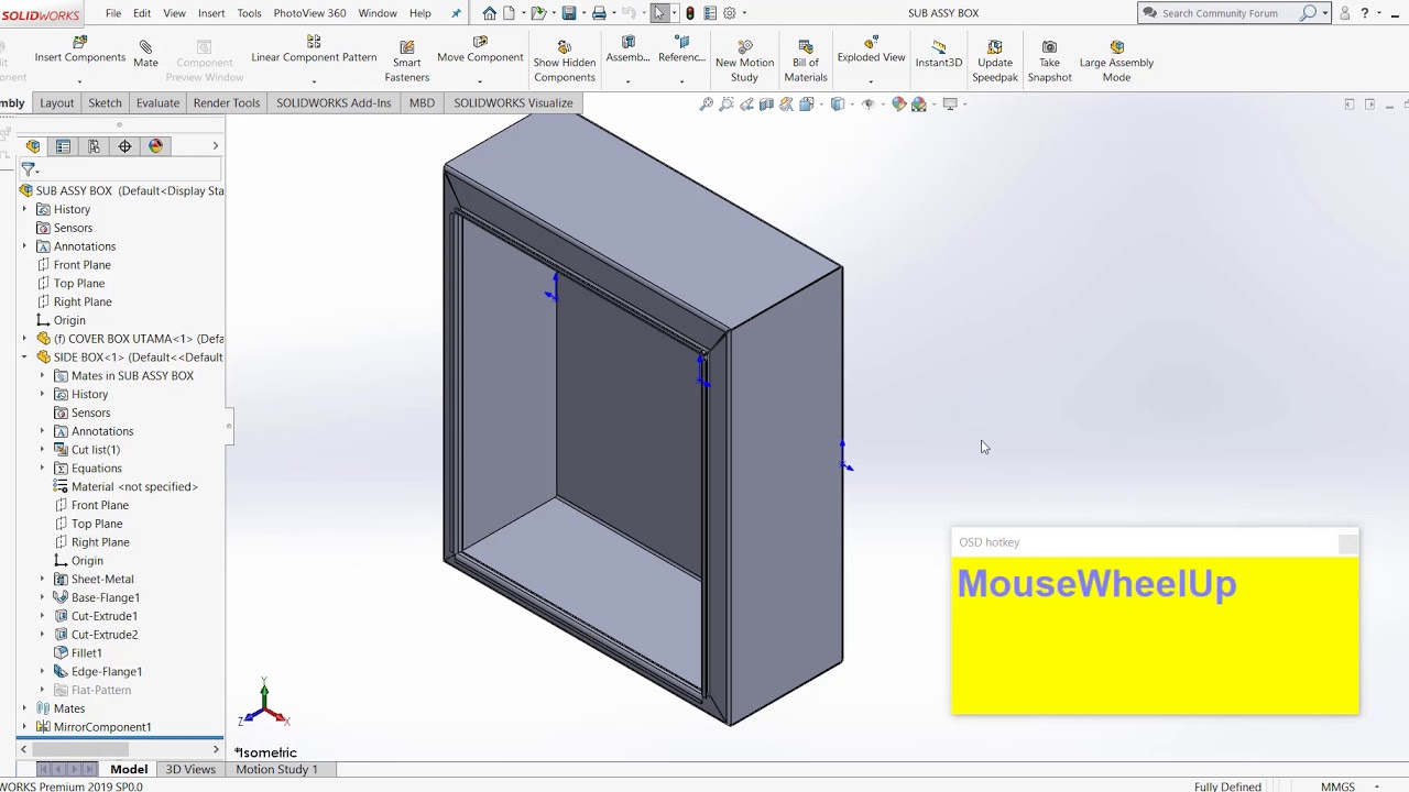 SOLIDWORKS zoom direction of your mouse wheel - YouTube