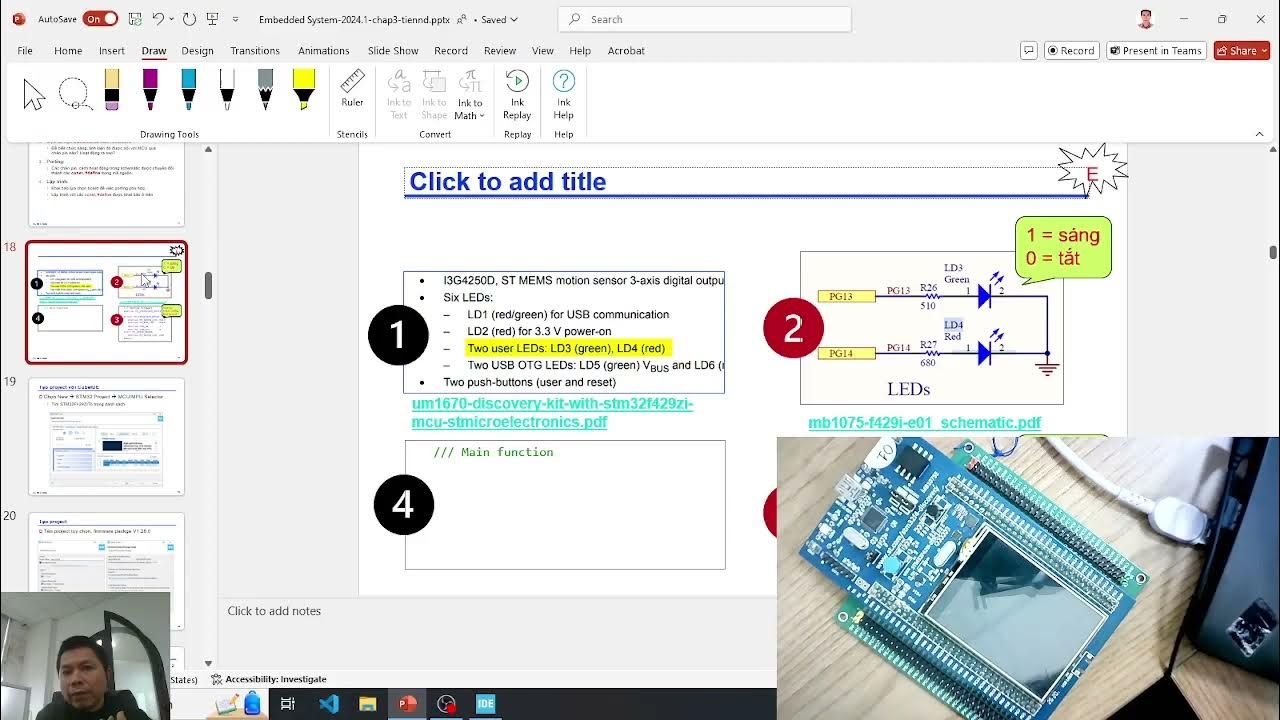 Kit STM32F429 - Hello world với đèn Led - YouTube