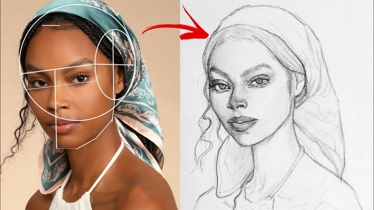 How to draw a Portrait using Loomis Method Step by step|Rini8sh - YouTube