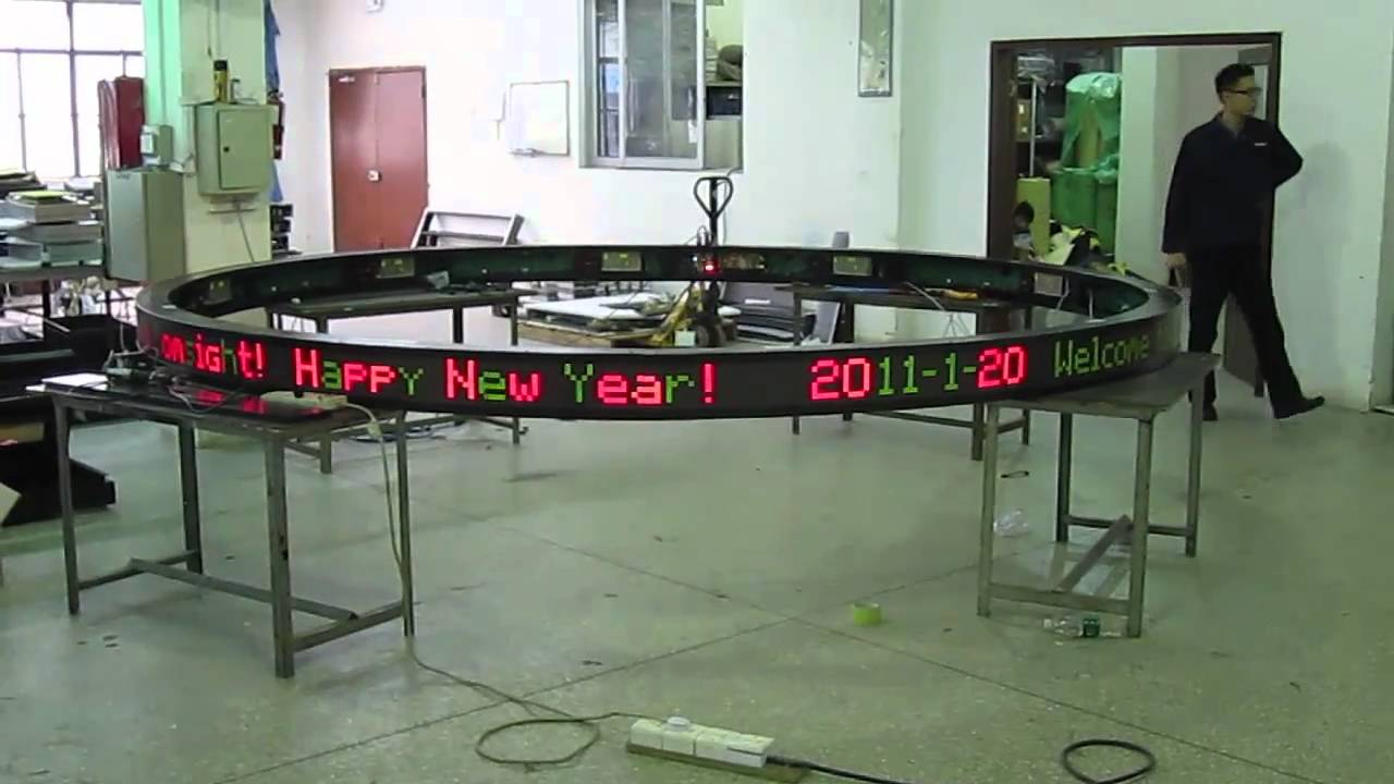 Indoor LED Moving Message Sign - YouTube
