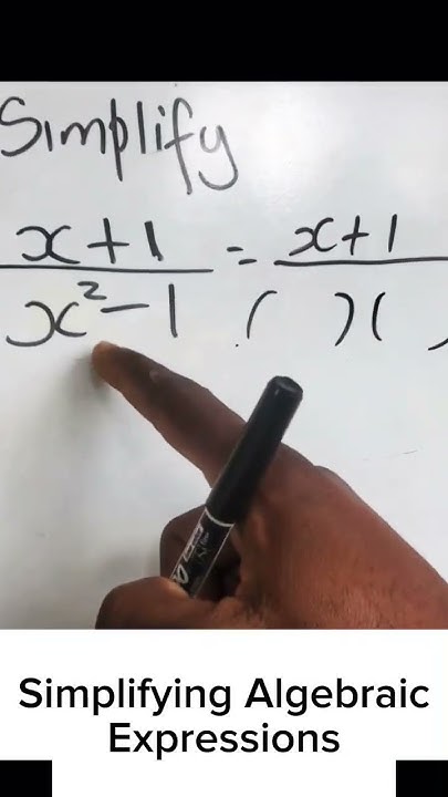 Simplifying Algebraic Expressions - YouTube