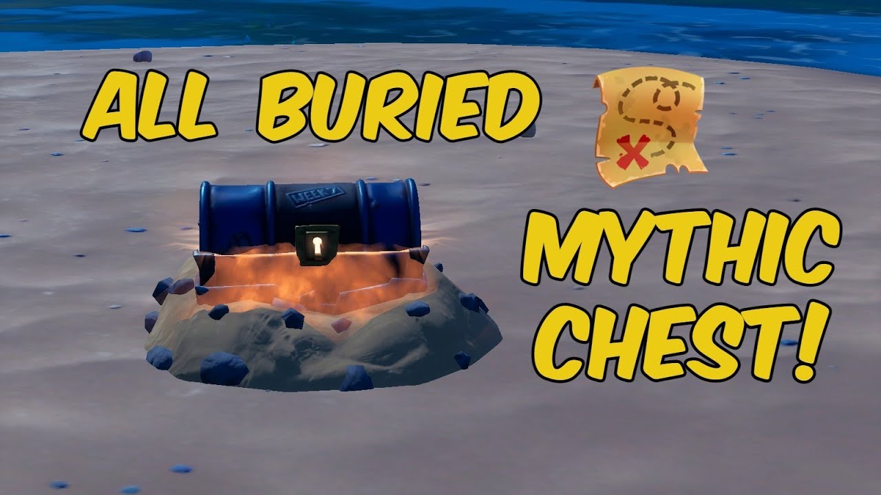 Fortnite - ALL BURIED *MYTHIC CHEST* Part 2 - (7 Buried Chest) - YouTube