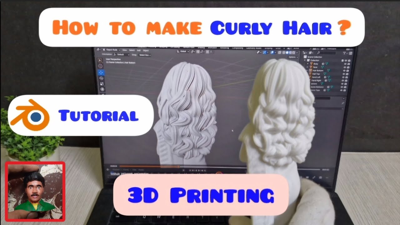 How to make Hair for 3D Printing using Blender ? - YouTube