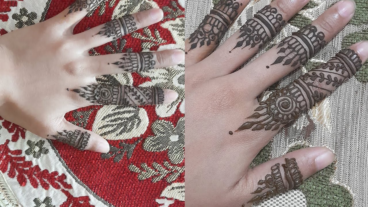 simple mehedi design for beginner - YouTube