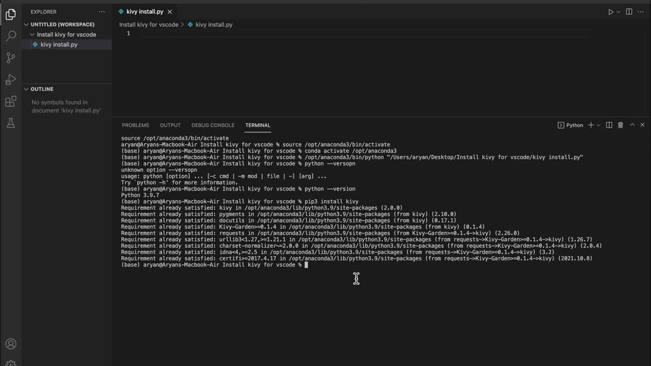 Install Kivy For VSCode - YouTube