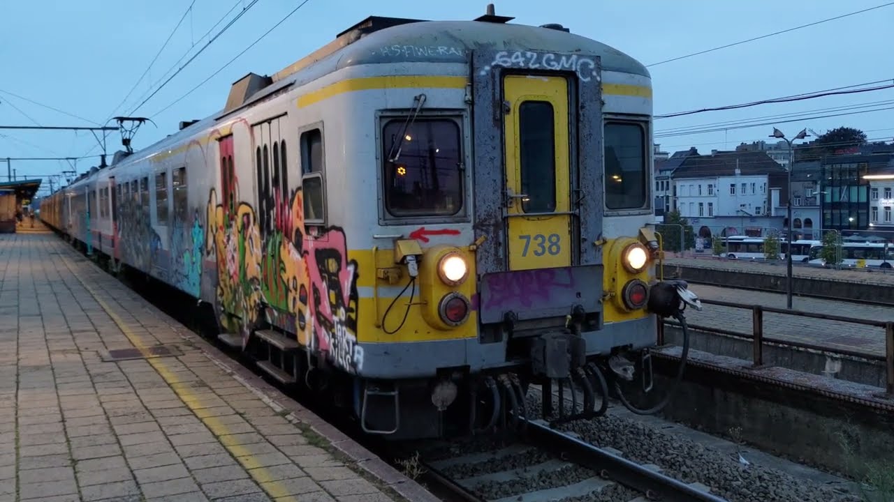 NMBS SNCB AM79 + AM75m | 738 + 836 | SNCF FRET Traxx| IC Binche ...