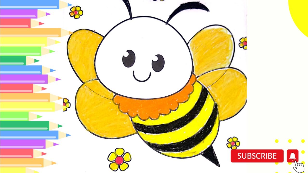 Mari Belajar Mewarnai Lebah Dengan Crayon | Tips Mewarnai Untuk Anak ...