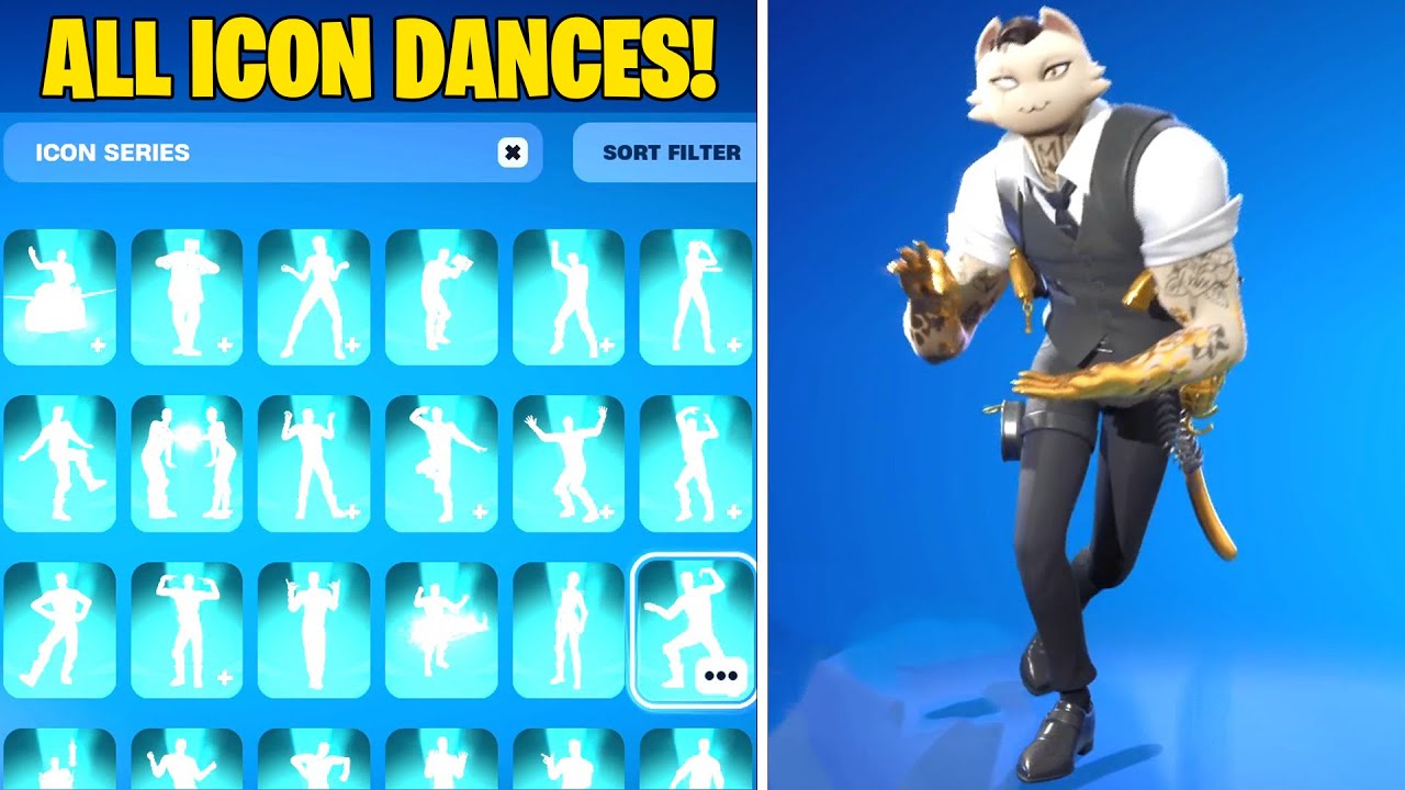 All Fortnite Icon Series Dances & Emotes (Updated 2024) #265 - YouTube