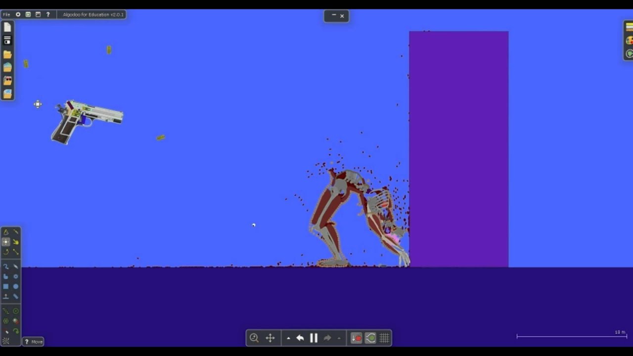 Algodoo Pistol and Body - YouTube