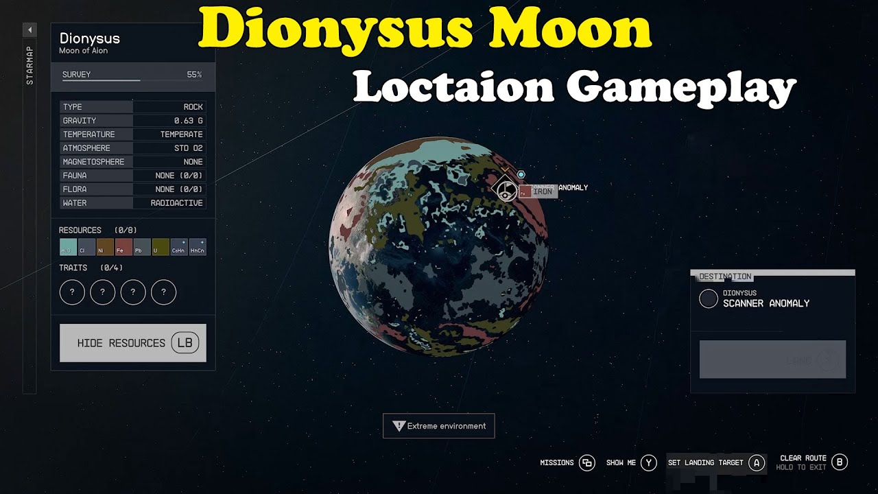 Dionysus Moon - Starfield Gameplay - XBOX Series X - YouTube
