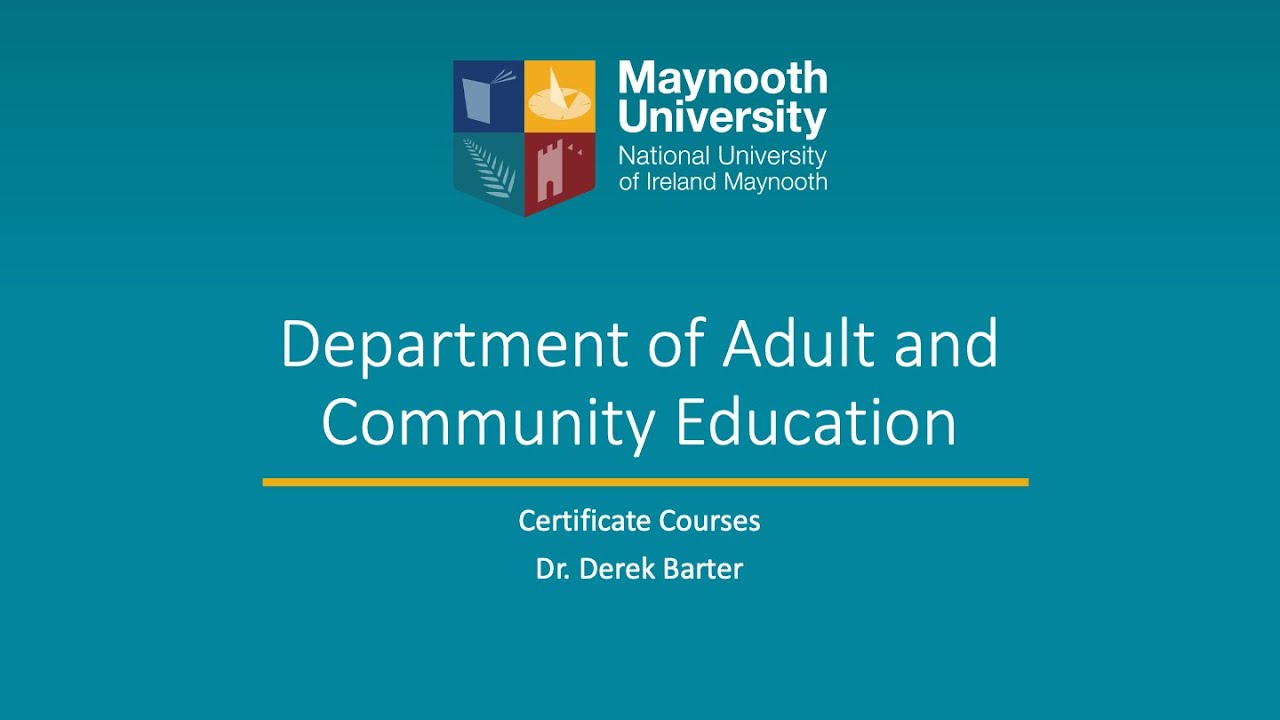 Adult Education Certificate Courses - YouTube