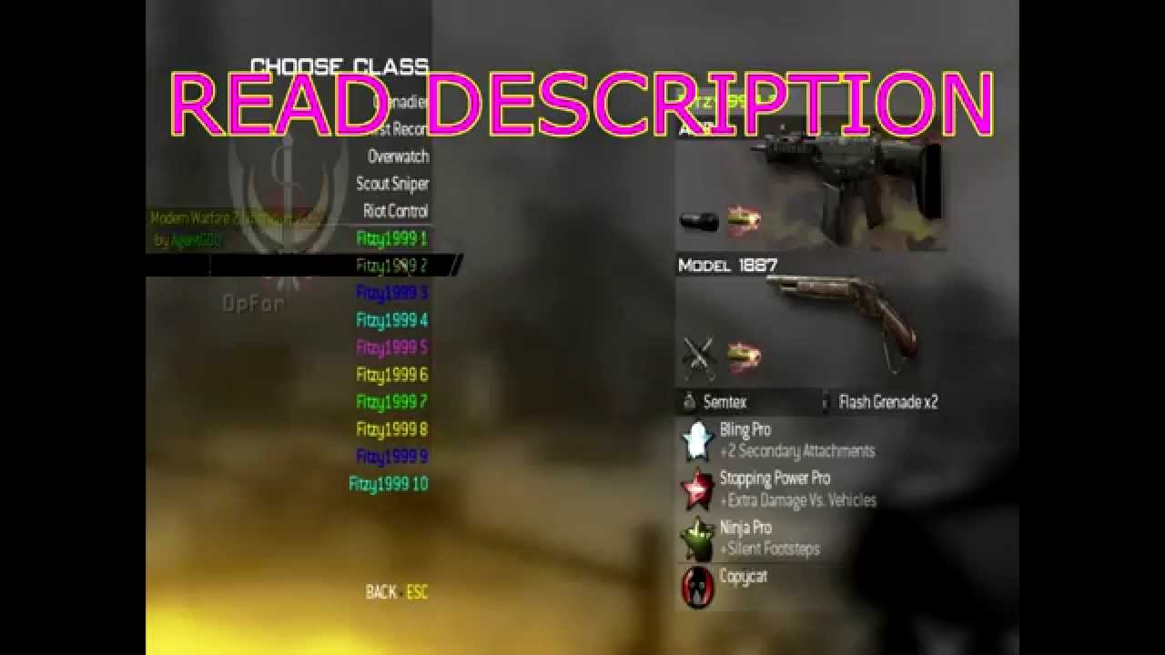 Call Of Duty MW2 Mod Menu Open Lobby - June 2014 - YouTube