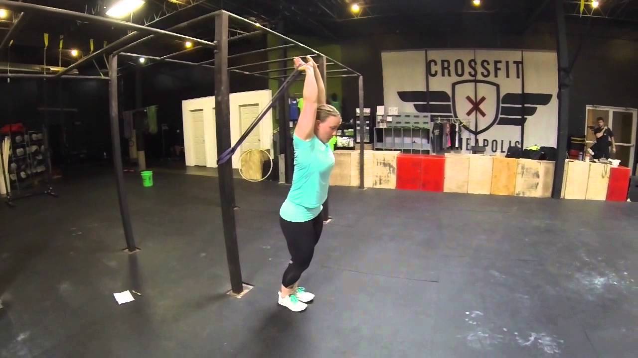 Banded Double Arm Overhead Stretch - YouTube