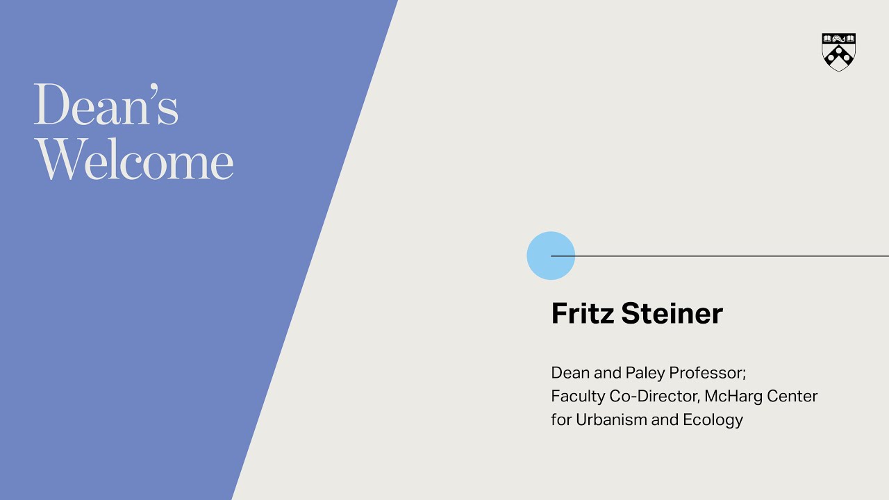 Dean and Paley Professor Fritz Steiner Addresses Weitzman's Class of ...