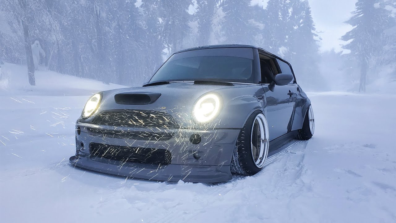 Mini Cooper R53 widebody custom wrap installation day - YouTube