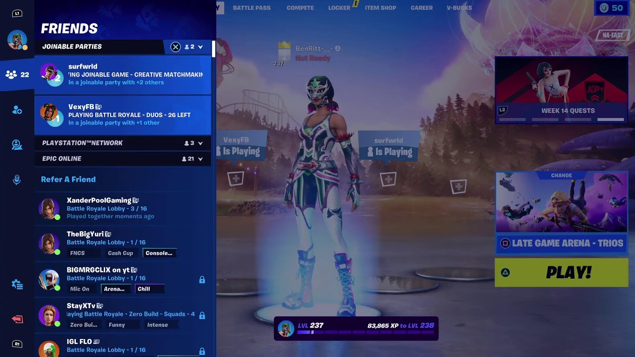 Fortnite Solo Late Game Arena Live Youtube