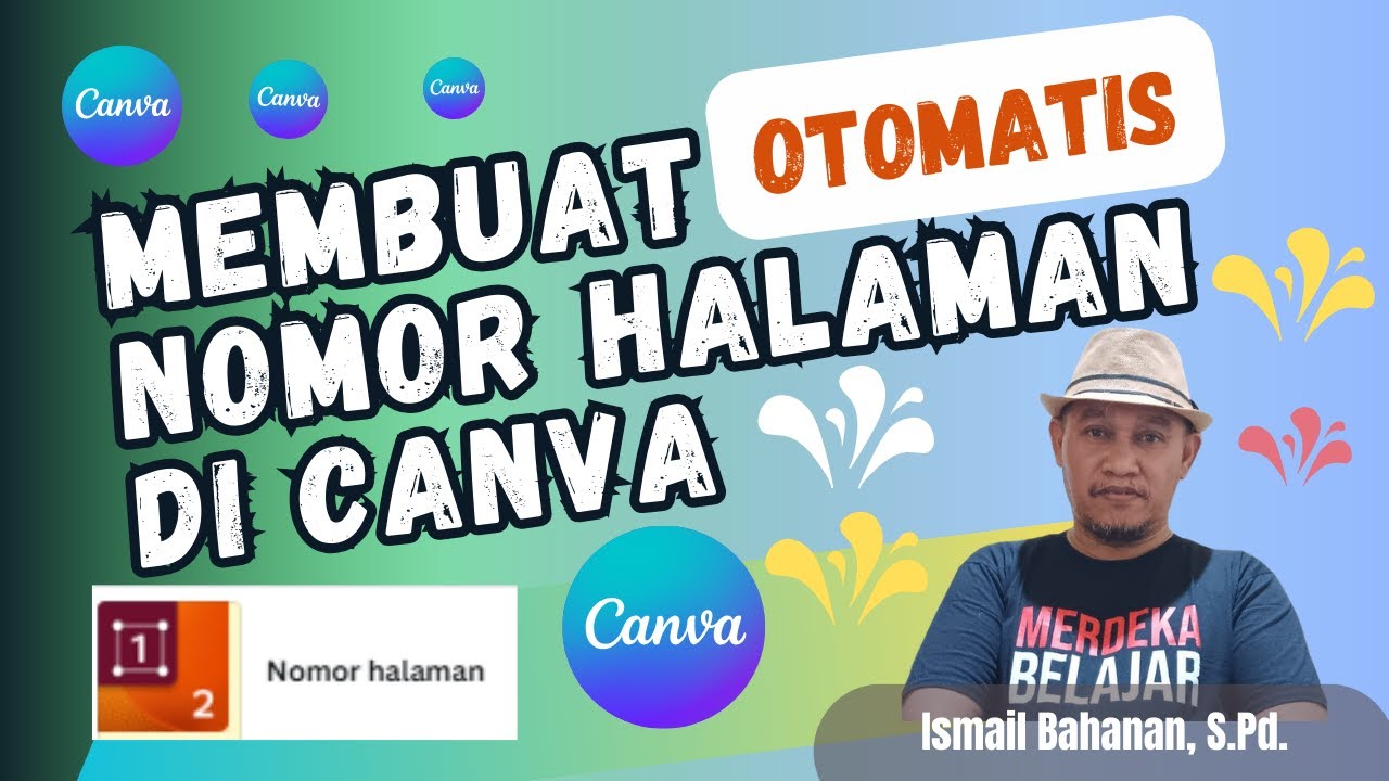 CARA MEMBUAT NOMOR HALAMAN OTOMATIS DI CANVA - YouTube