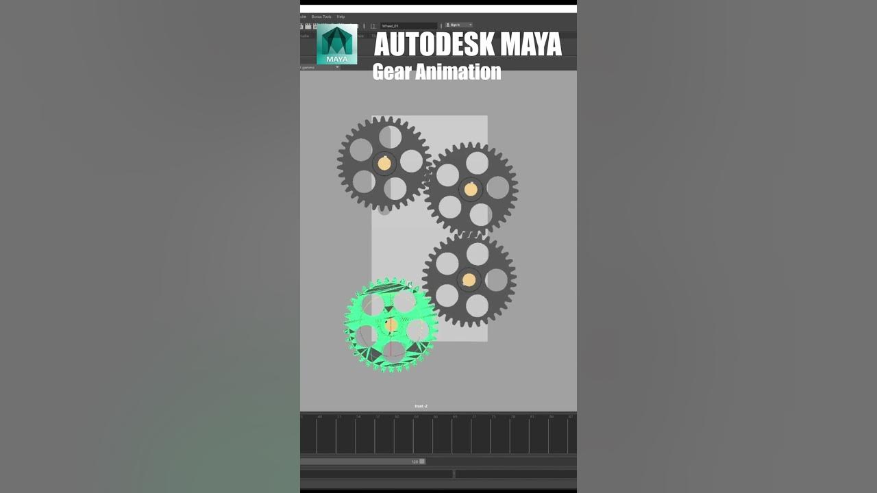 Animate the GEARS in 1 min | Using Expression Editor in Maya #ytshorts #viral #shorts - YouTube