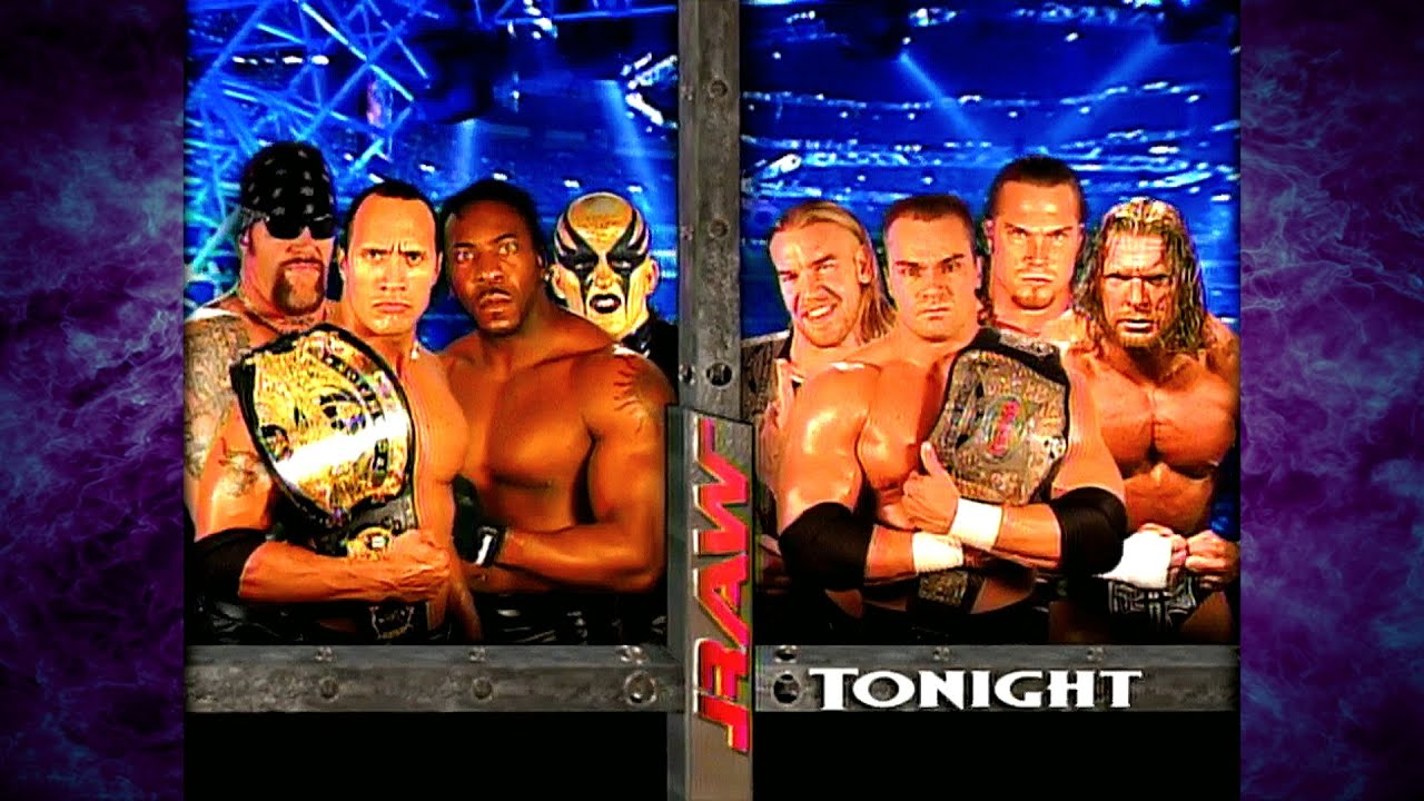 The Undertaker, The Rock, Booker T & Goldust vs Triple H & The Un ...