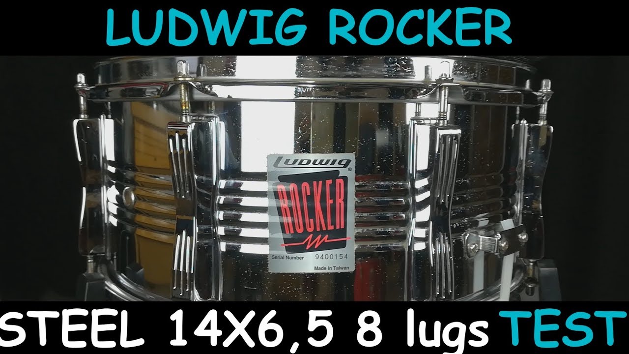 Rullante Ludwig Rocker 14x6,5 steel vintage test #66 - YouTube