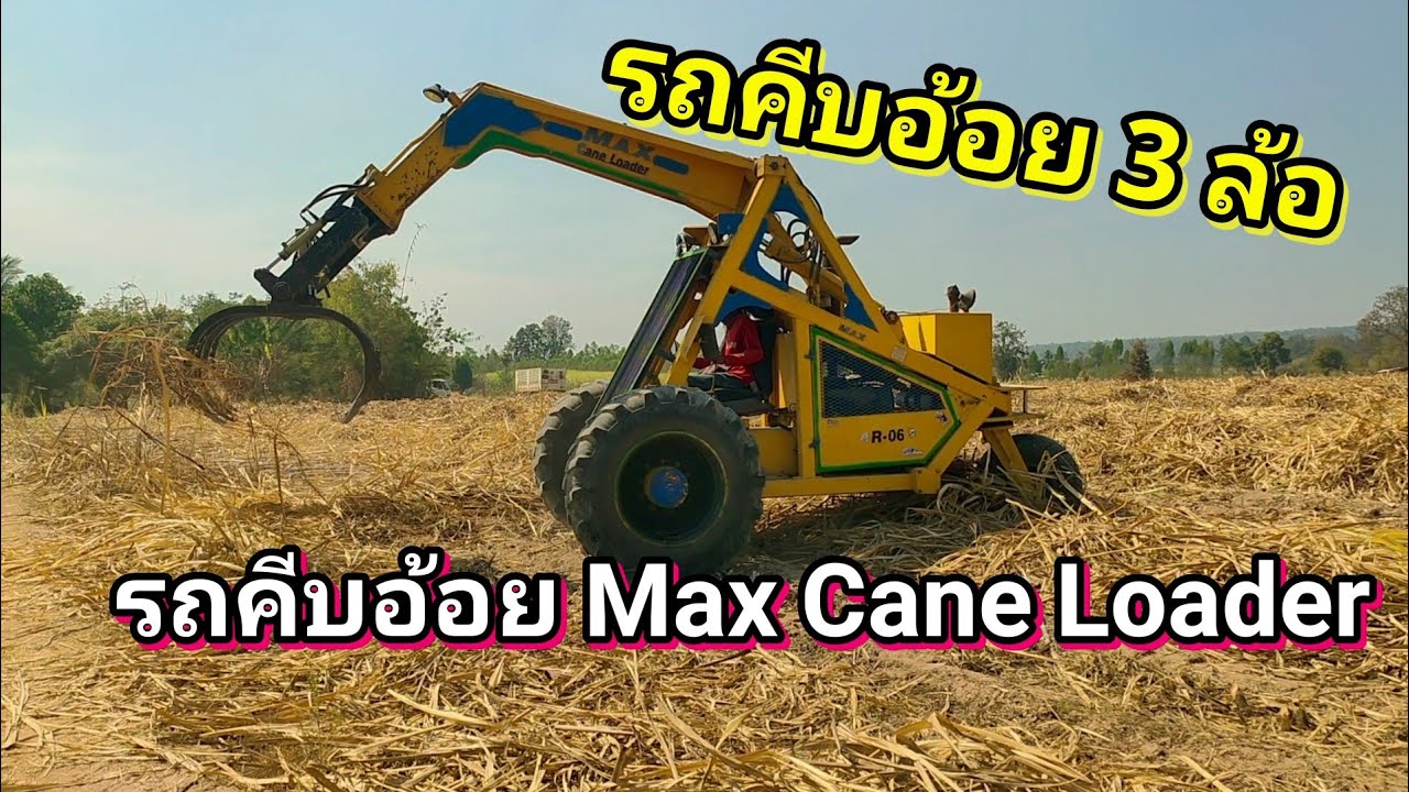 รถคีบอ้อย Max Cane Loader รถคีบ 3 ล้อ คล่องแคล่วมาก - YouTube