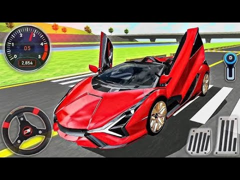 Brand New Red Color Car Is Ready For Parking -3d Driving Class (android ...