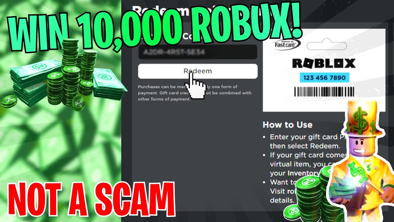 How To Get 10,000 ROBUX FOR FREE! NOT A SCAM | *NOT WORKING ANYMORE ...