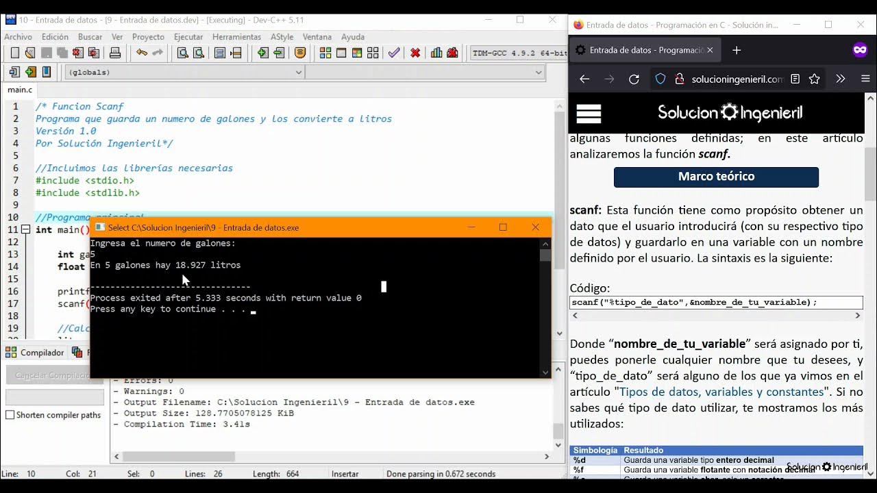 #10 Función SCANF (Entrada de datos) – Programación en C - YouTube