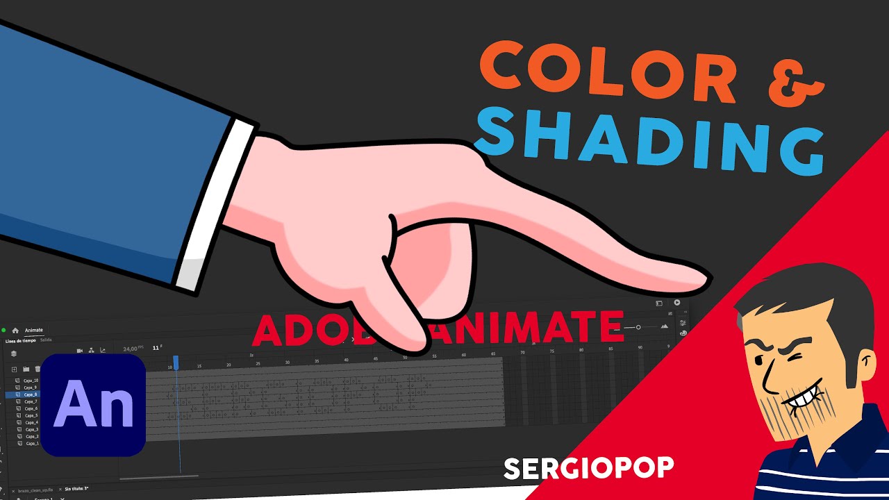 Color paint & shading. Adobe Animate. Incluye archivo. - YouTube