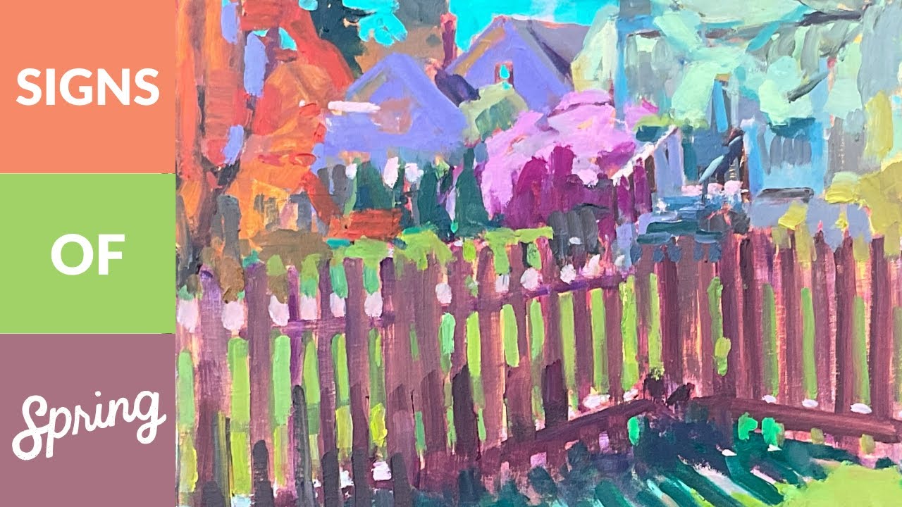 Doing My Painting Backwards?! | Signs of Spring - YouTube