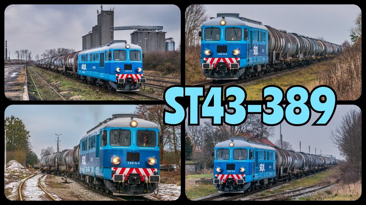 W pogoni za Rumunem ST43-389 SKPL z cysternami - YouTube