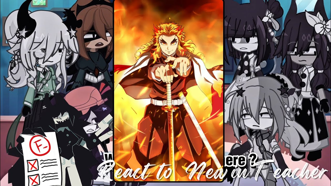 Fundamental paper education react to rengoku | Demon slayer | gacha ...