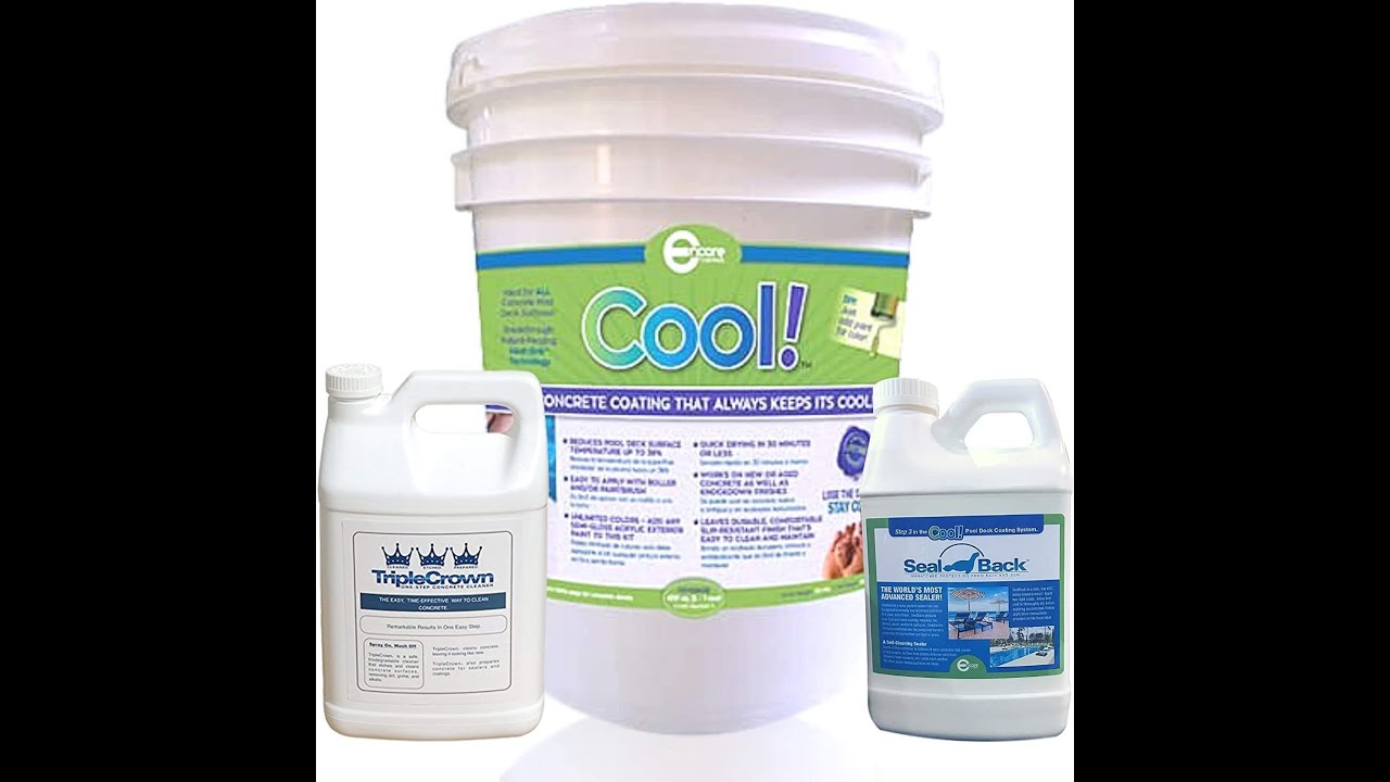 Pool Deck Refinish with Encore Cool Deck complete start to finish - YouTube