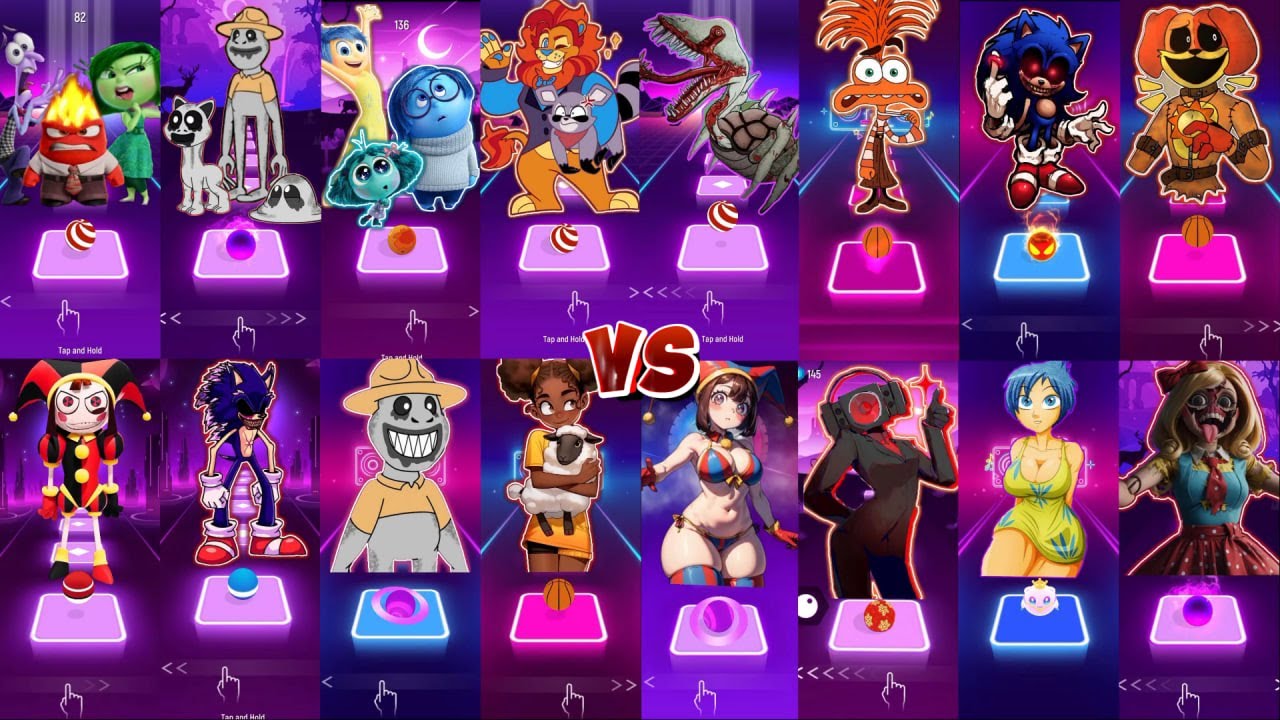 MEGA Tiles HOP 💩🥶Digital circus, CatNap, indigo park, Inside out 2, Zoonomaly 🤩🎀Coffin Music ...