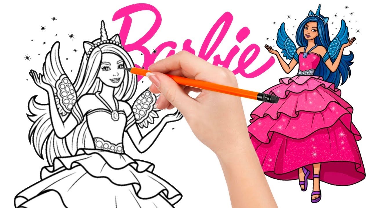 How to draw Barbie Sapphire Unicorn Princess Doll - A Touch of Magic ...