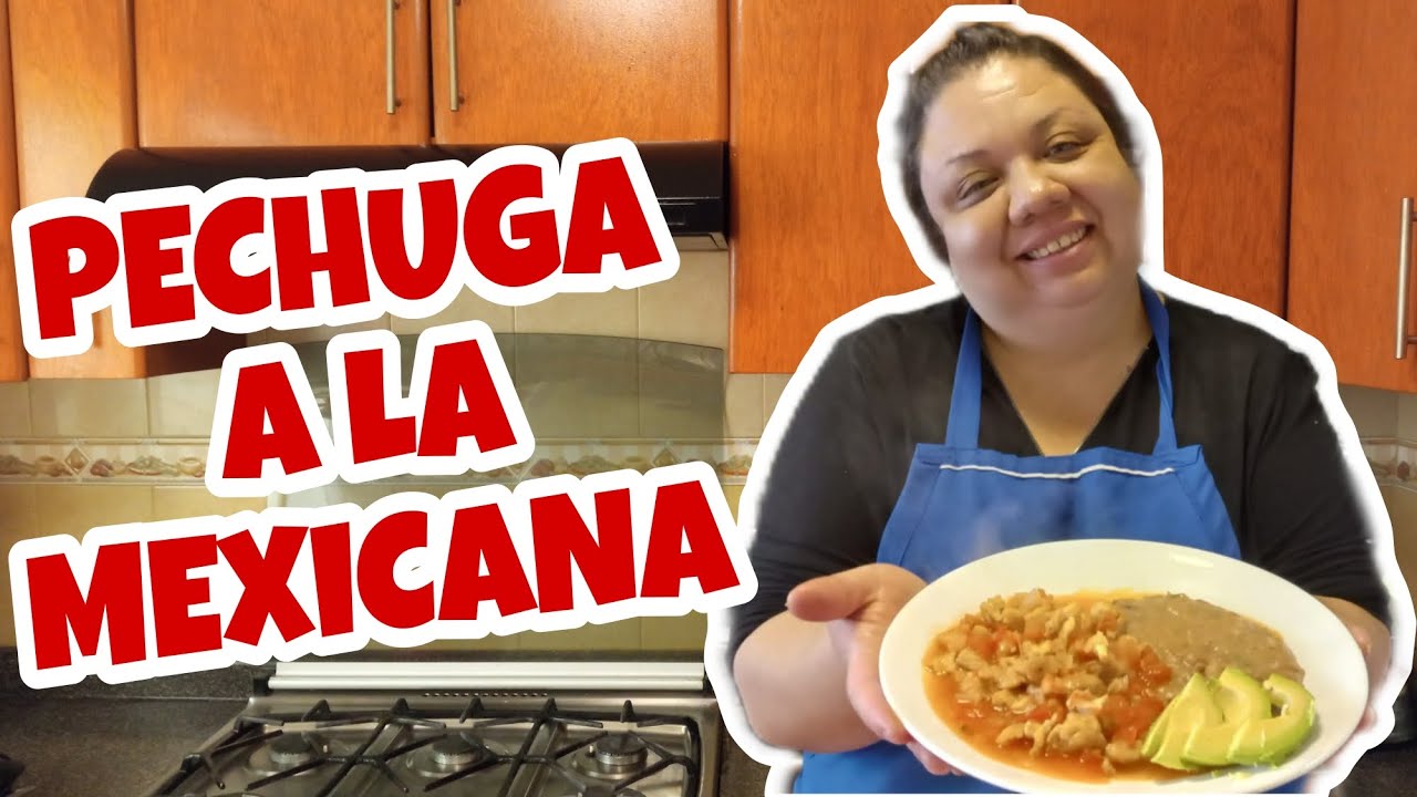🍗COMO hacer PECHUGA a la MEXICANA con FRIJOLES refritos 💥 - YouTube