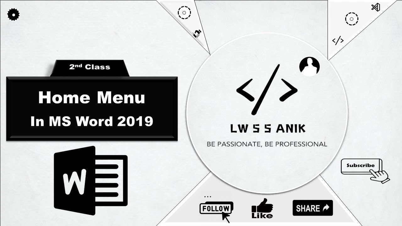 3. Microsoft Word Home Menu - YouTube