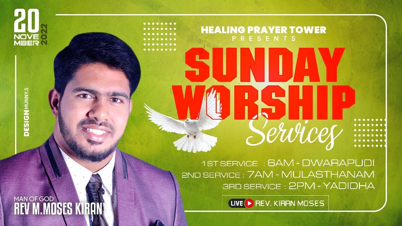 LIVE||HEALING PRAYER TOWER ||MULASTANAM||SUNDAY SERVICE REV.KIRAN MOSES ...