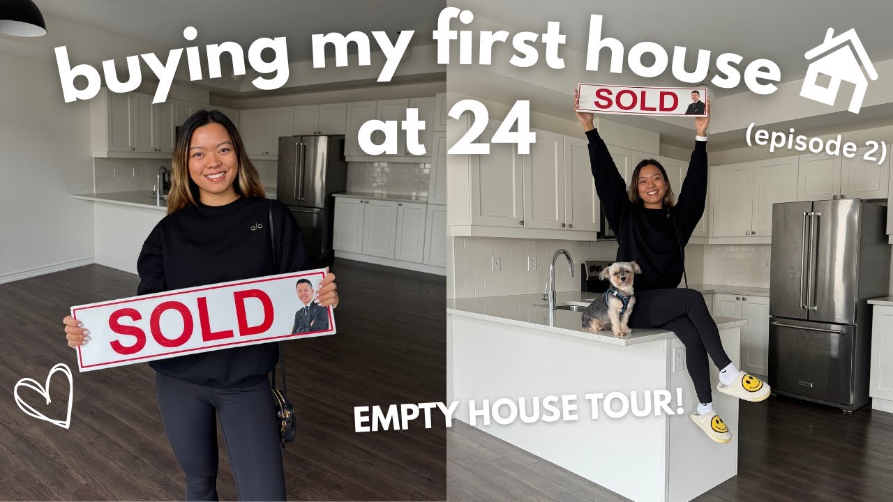 BUYING A HOUSE AT 24! (EP. 2) | closing day, cleaning, packing the ...