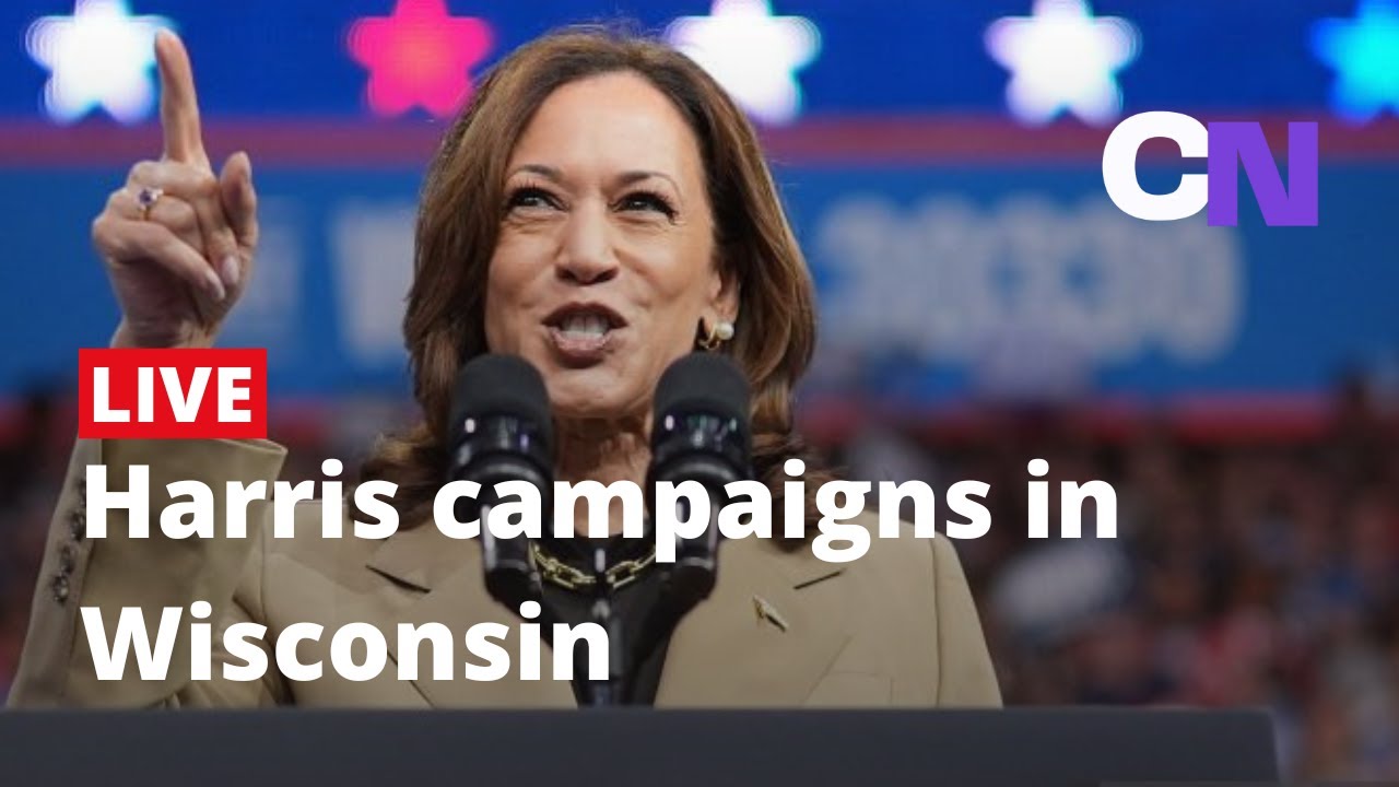 Live: Harris holds a campaign event in Madison, Wisconsin - YouTube